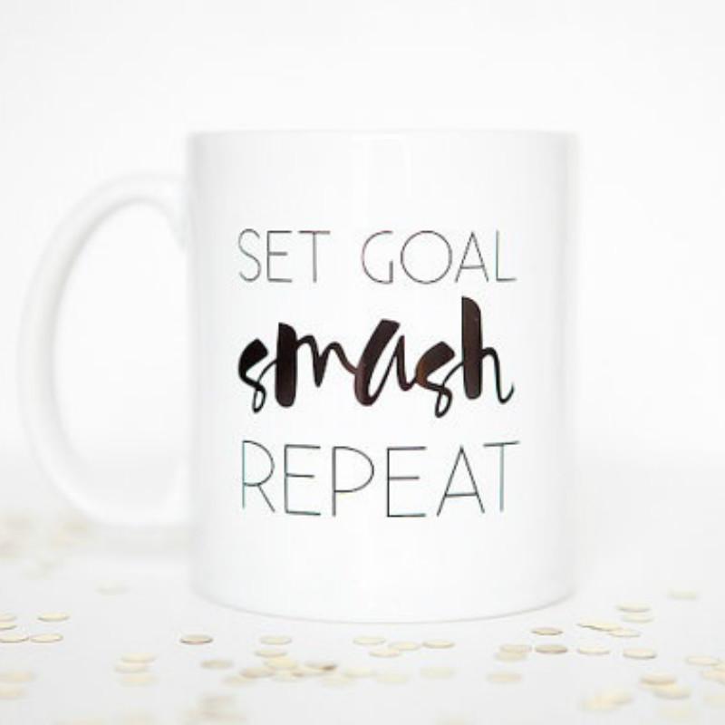 Buy Set Goal Smash Repeat Mug | Graduation Gift for Her | Motivational ...