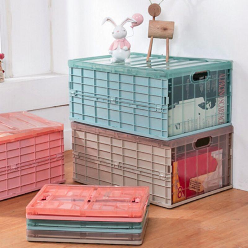 Buy Folding Storage Case with Lid, Waterproof Thick Collapsible ...