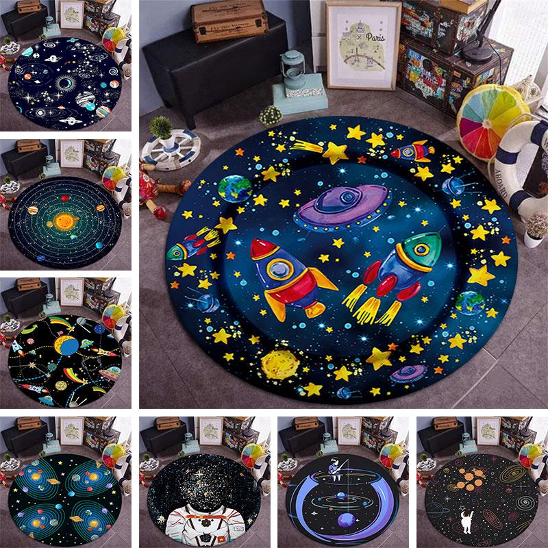 Astronaut Printed Carpet Cosmic Galaxy Mats & Rugs Rocket Pattern ...