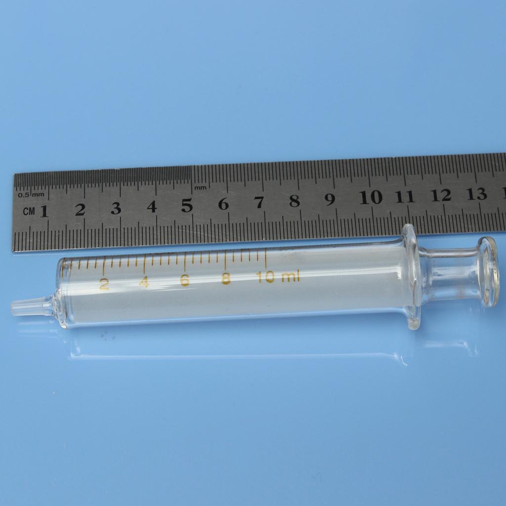 1Pc 10Ml Glass Syringes Injector Hypodermic Reusable Laboratory ...