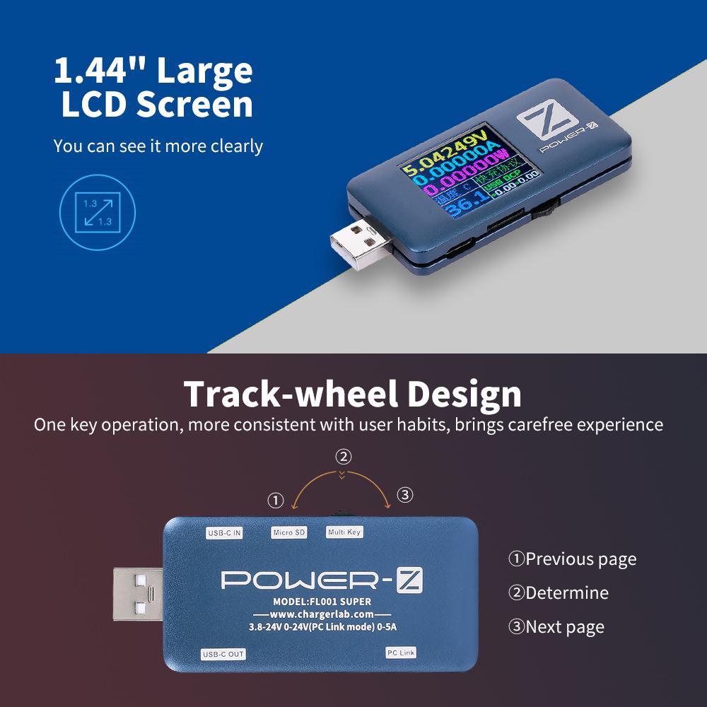 Buy ChargerLAB POWER-Z USB PD Tester Charger Voltage Current Meter ...