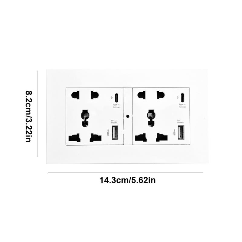 1080p Wall Socket Wifi Camera Dual Type-c Fast Charging Dual Usb ...