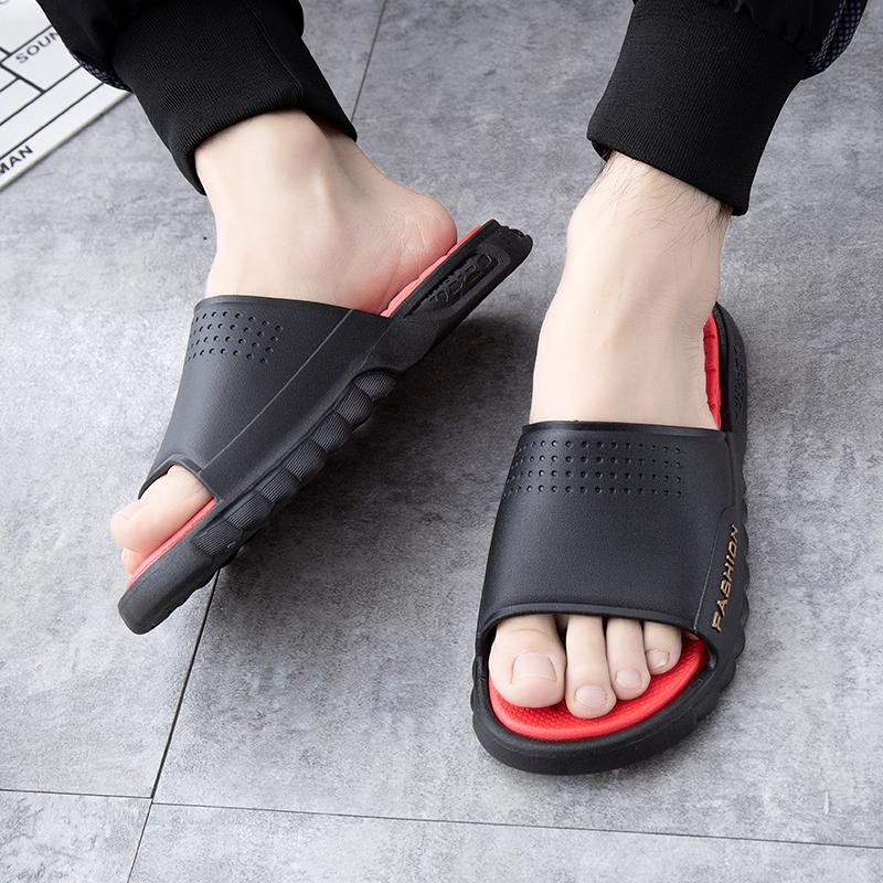 Buy New Fashion Men Slippers Summer Plastic Non-slip Bathroom Indoor ...