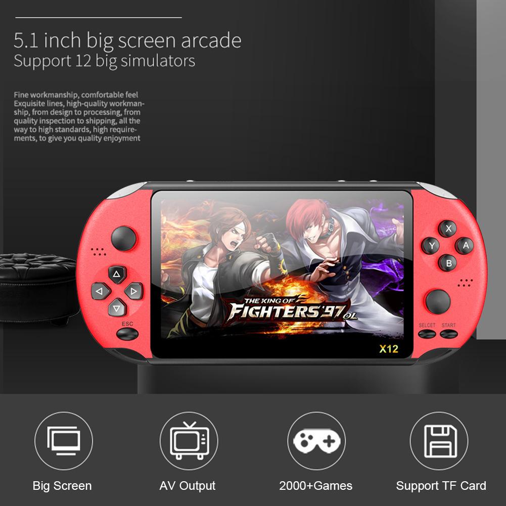 Buy X12 PLUS Handheld Game Console 8GB Built-in 2000 Games for PSP Game ...