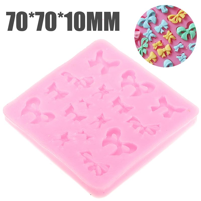 Buy pdtoweb Bow Ribbon Knot Silicone Mold Fondant Cake Topper Mould ...