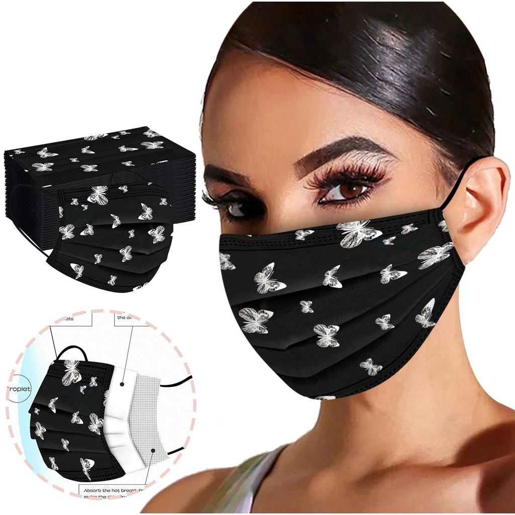Buy DA Adult Fashion Printing Disposable Protection Three Layer ...