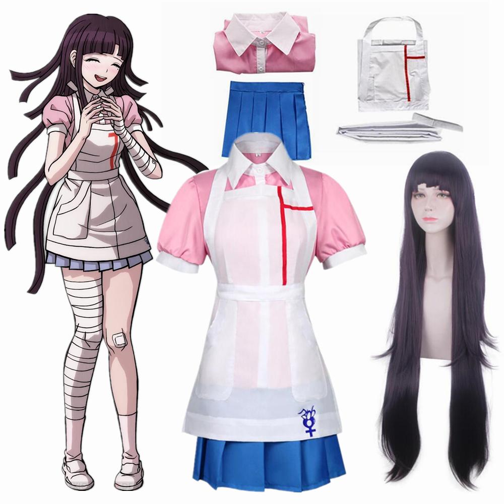 Buy Anime Danganronpa Cosplay Costume Mikan Tsumiki Women Dress Maid ...