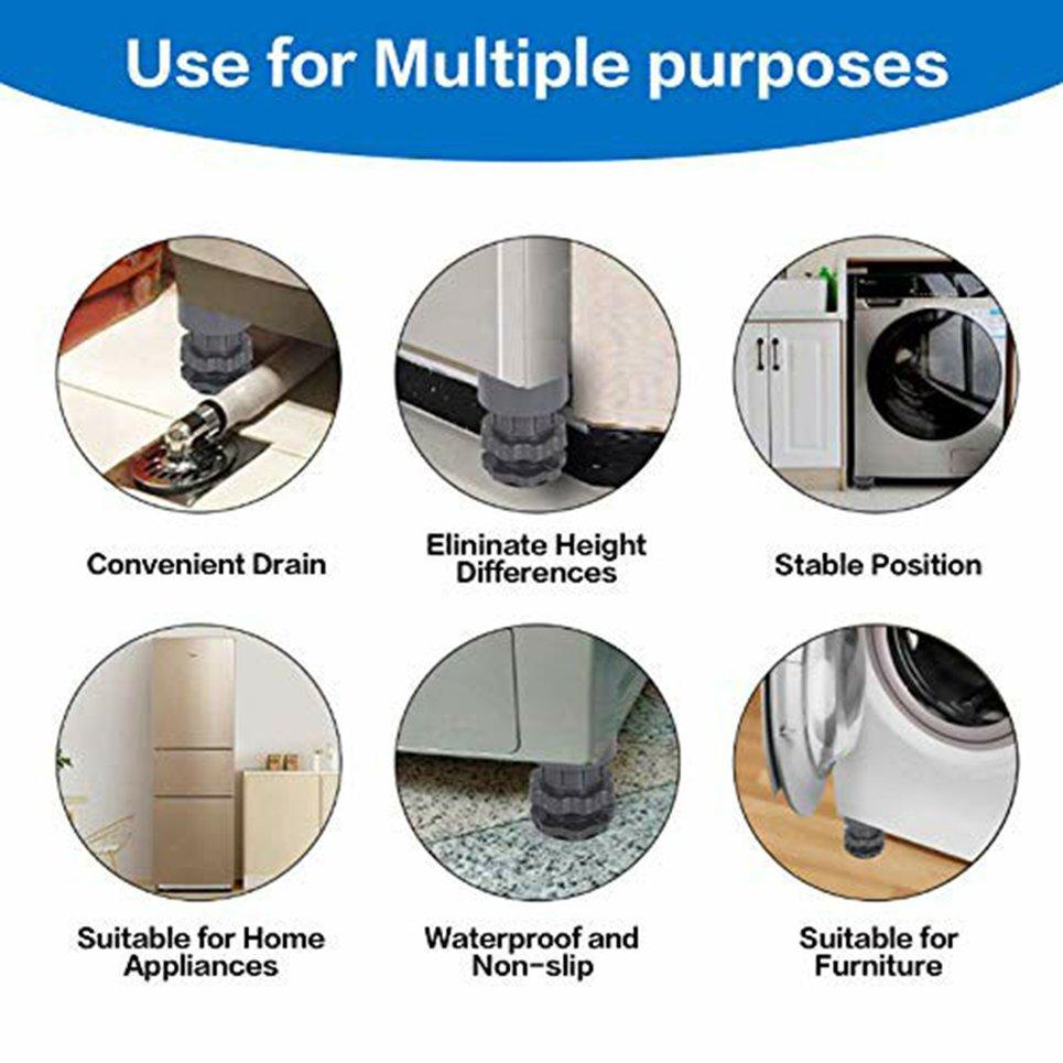 Buy All U Like Washing Machine Rubber Foot Pad Adjustable Moisture ...