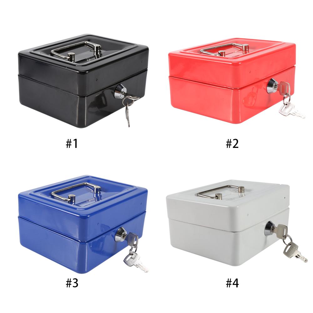 1Pc Mini Portable Steel Petty Lockable Cash Money Coin Safe Security ...