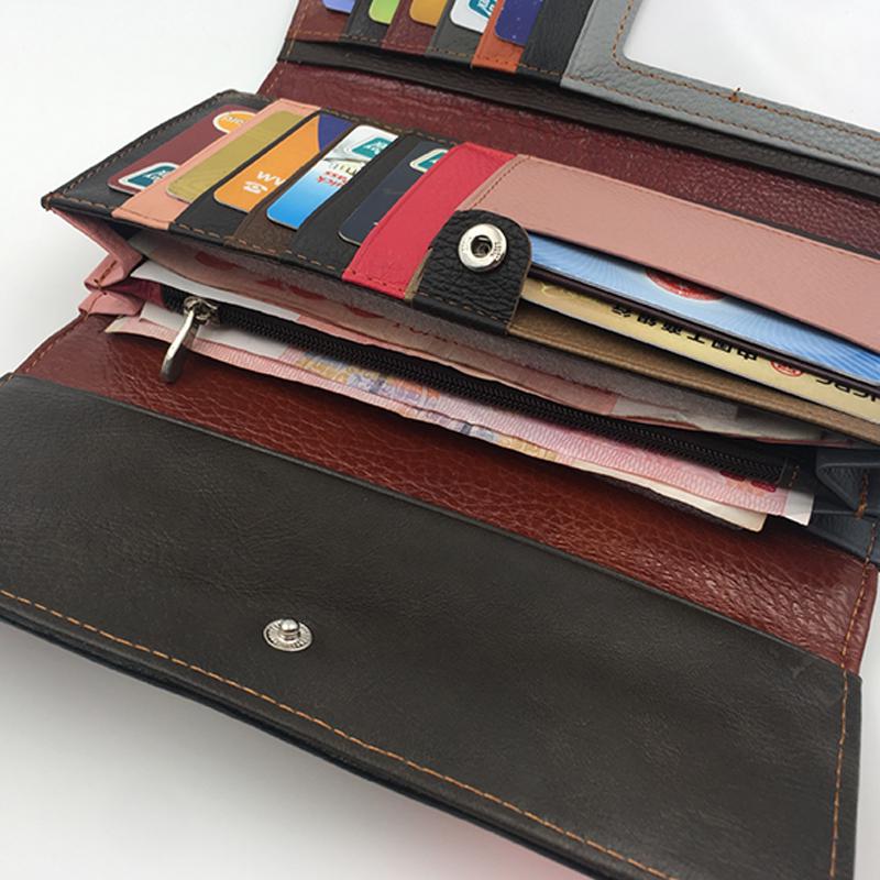 Buy Genuine Leather National Wind Three-fold Women Wallet at affordable ...