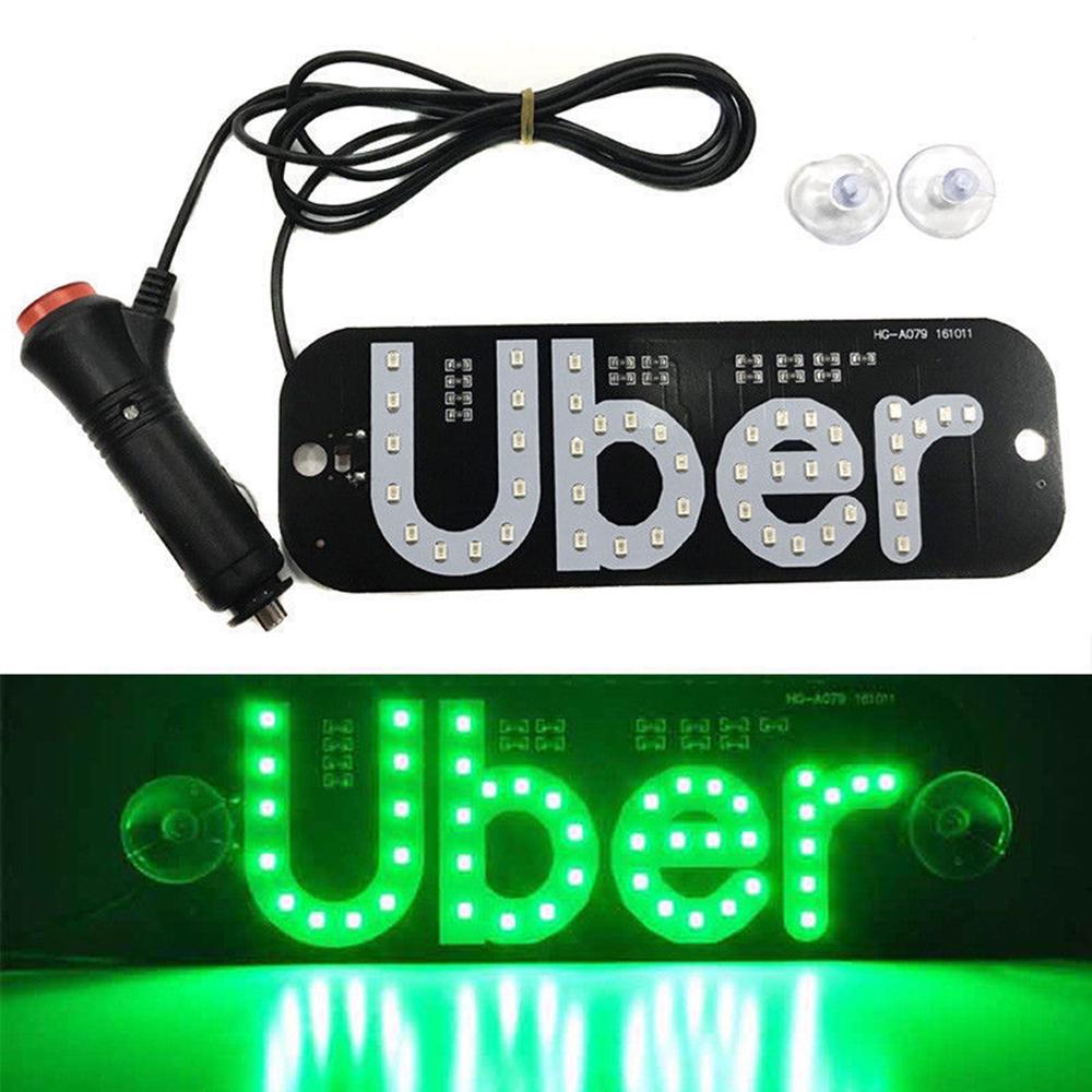 Buy LED UBER Sign Car Rideshare Light Cab Inside Car Windshield Side ...