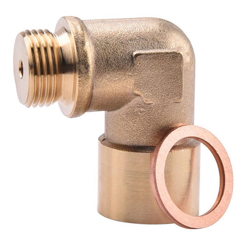 Buy M18 X1.5 Car Oxygen Sensor Extender Spacer Exhaust 90 Degree Auto ...