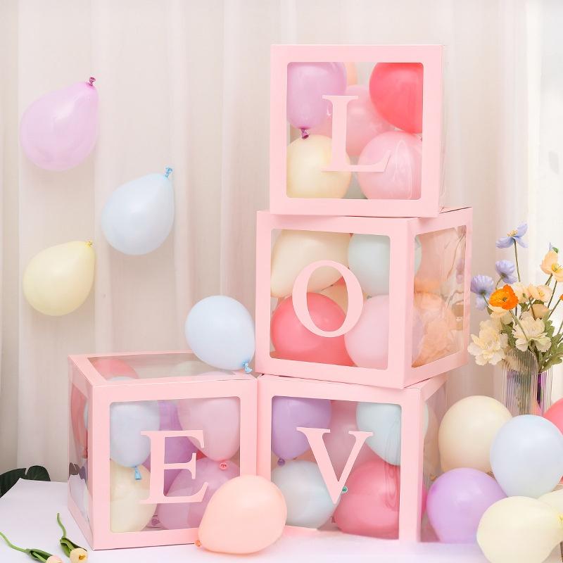 Buy 1set Festive Party Decoration Box Birthday Party Transparent ...