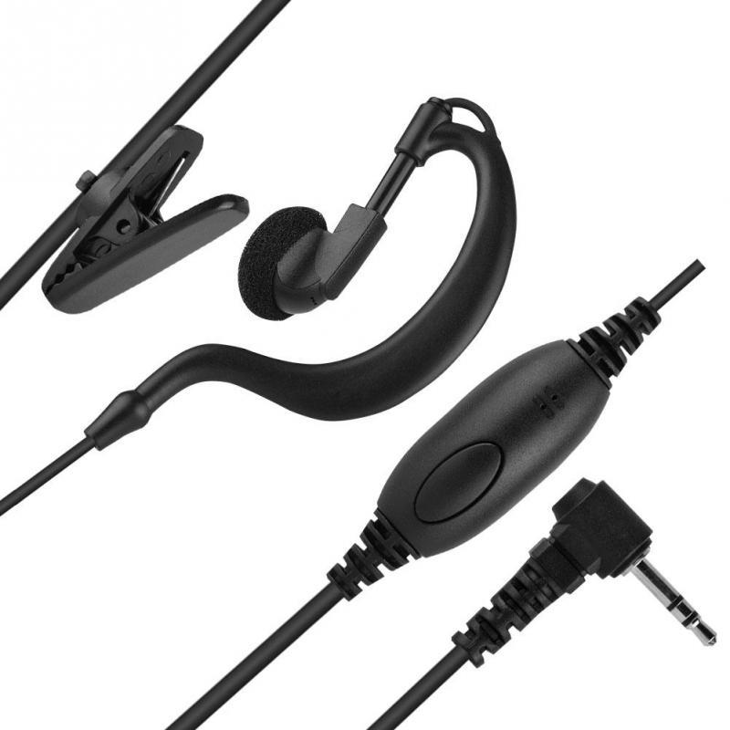 Buy 2 PCS 2.5mm G Shaped Single Pin Walkie Talkie Headset Two Way Radio ...
