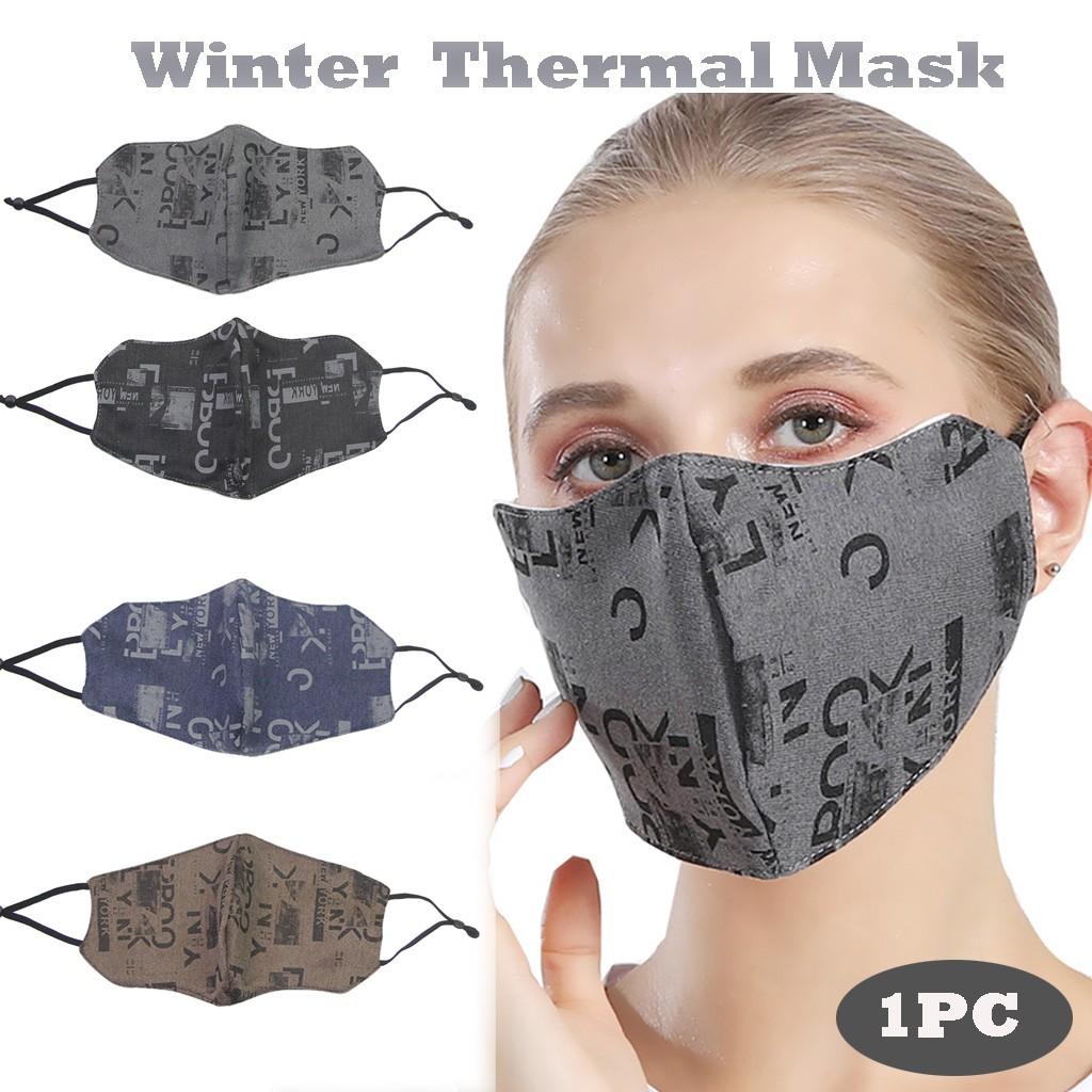 Buy [MMS] 1PC Adult Printed Outdoor Reusable Washable Adjustable Winter ...