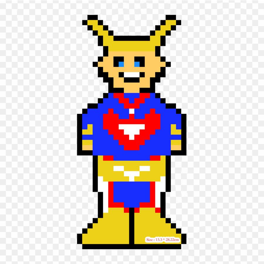 All Might Pixel Art Pixel Art Heat Transfer Patch Diy Crafts Washable T ...