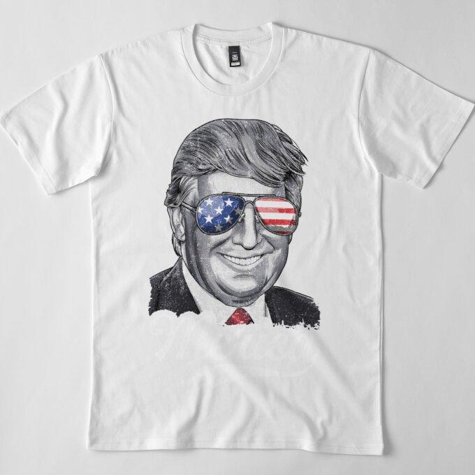 Buy Men Premium Cotton T-Shirt?Trump 2020 Merica Election GOP Vintage ...