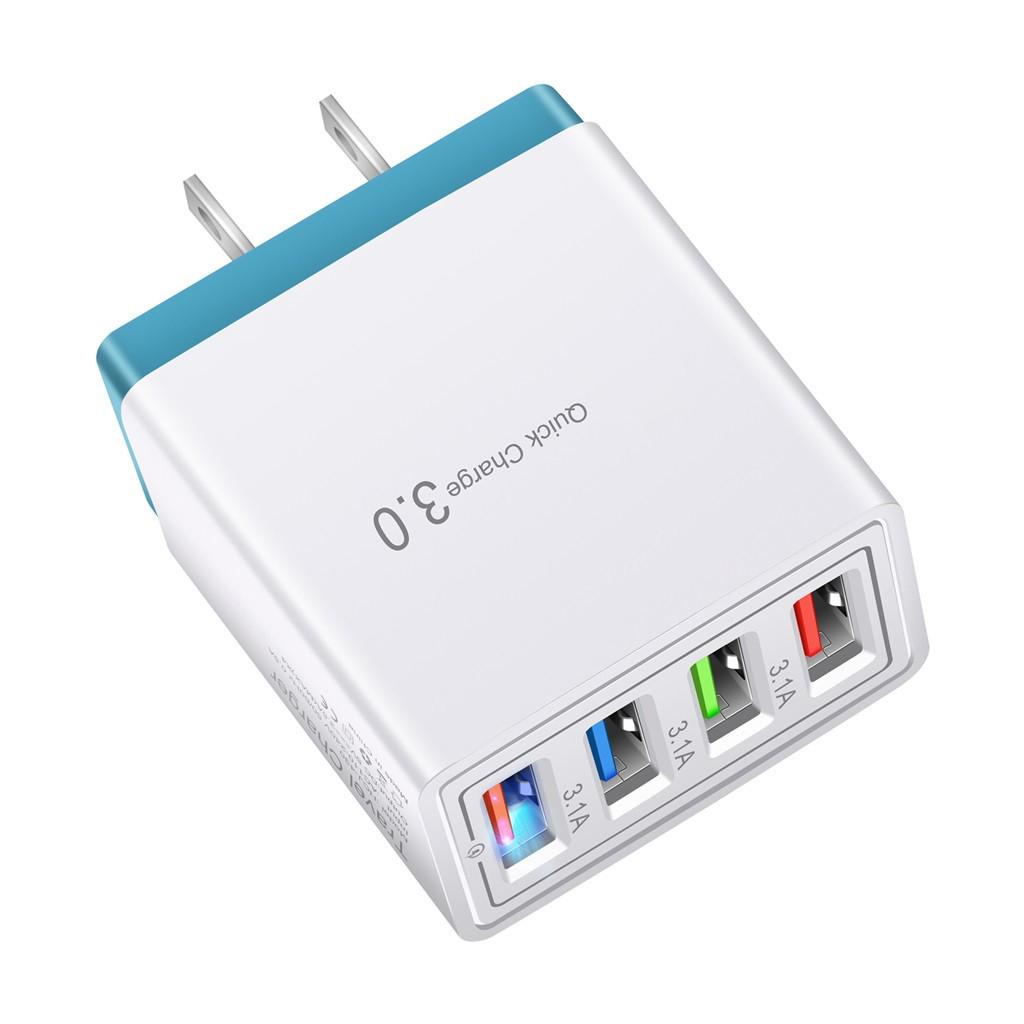 Buy 4 Port Fast Quick Charge QC 3.0 USB Hub Wall Charger 3.5A Power ...
