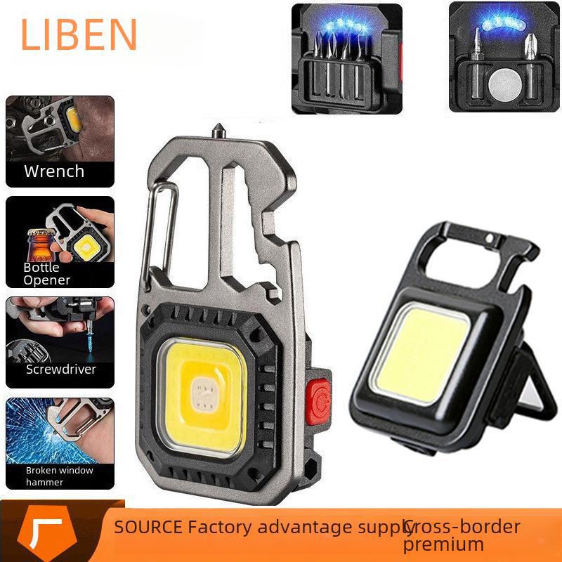 Cheap Mini COB Multi-Light Keychain Flashlight: USB Rechargeable ...