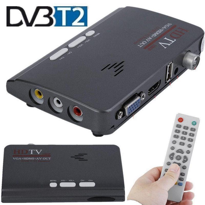 Idh HD 1080P con versione VGA DVB-T/T2 TV Box Ricevitore AV CVBS ...
