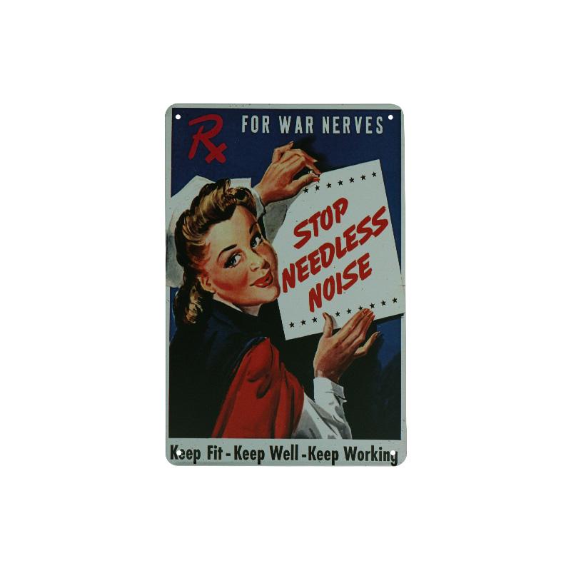 Buy Stop Needless Noise Vintage Slogan Cafe Bar Pub Tavern Man Cave ...