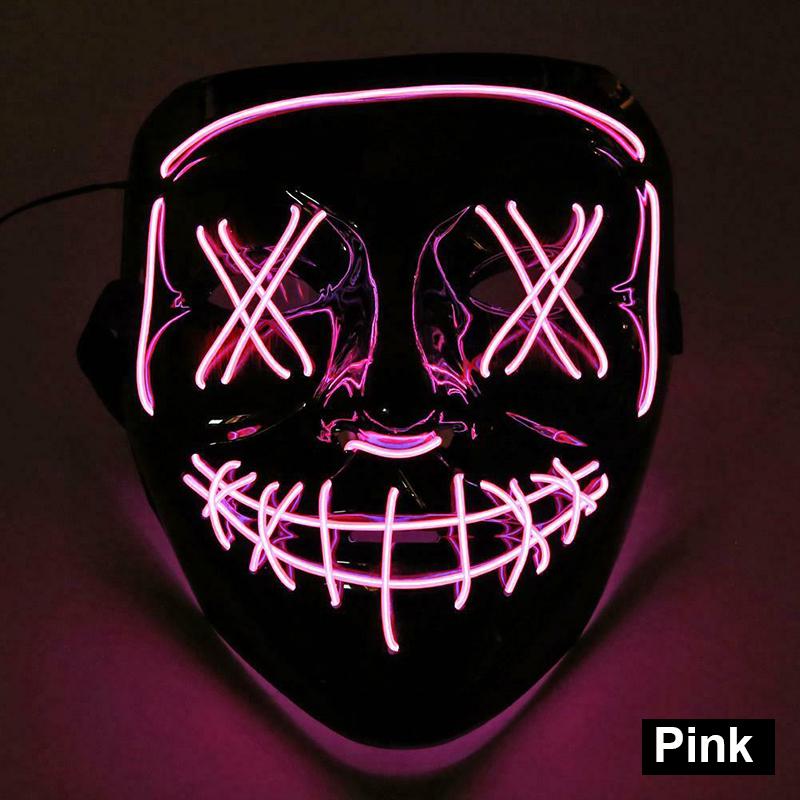 EL Wire Mask Halloween Mask LED Light Up Party Neon Masks Festival ...