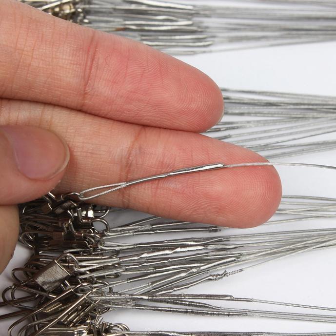 Buy 60pcs Lot Silver 8kg/10kg/12kg Saltwater Stianless Line Wire Leader ...