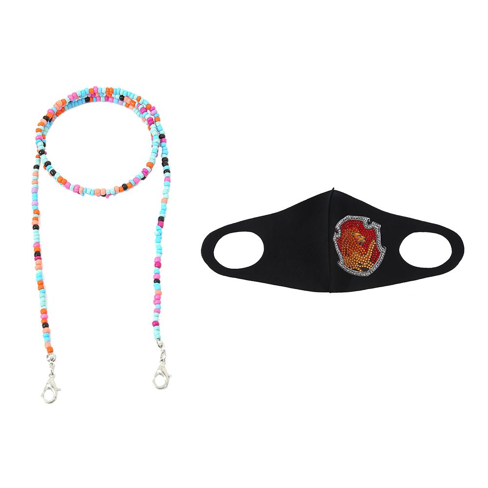 Buy DIY Partial Drill Diamond Painting Face Mask with Chain Mosaic Kit ...