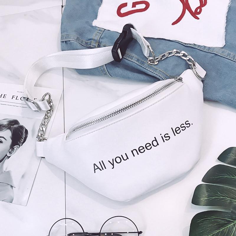 Buy Women Fashion Chain Chest Pack Single Shoulder Strap Back Bag ...