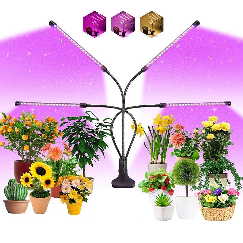 Buy PHome Led Clip Plant Growth Light Four Tube Plant Light Hose Tripod ...