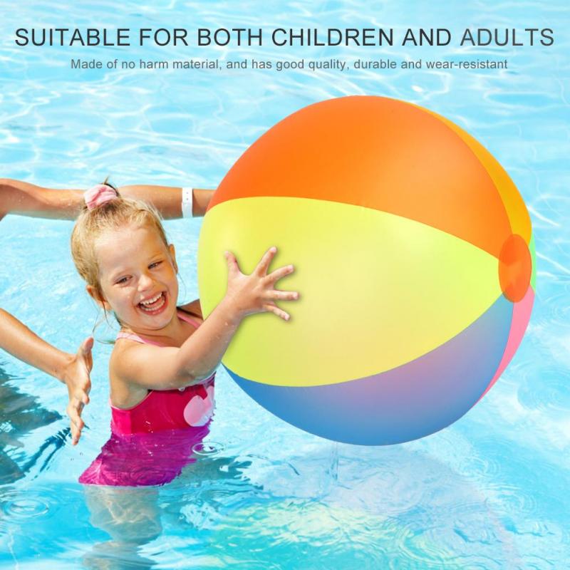 Buy Sports Giant Inflatable Tall Rainbow Beach Ball Pool Swimming Fun ...