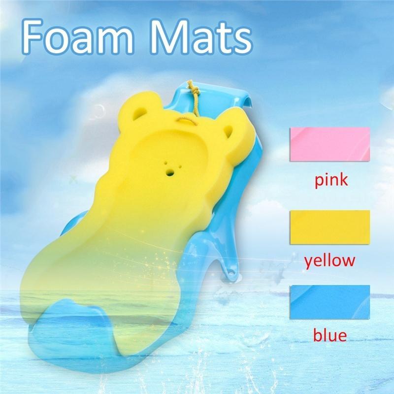 Newborn Anti-slip Sponge Foam Pad Baby Bath Tub Bathing-buy at a low ...