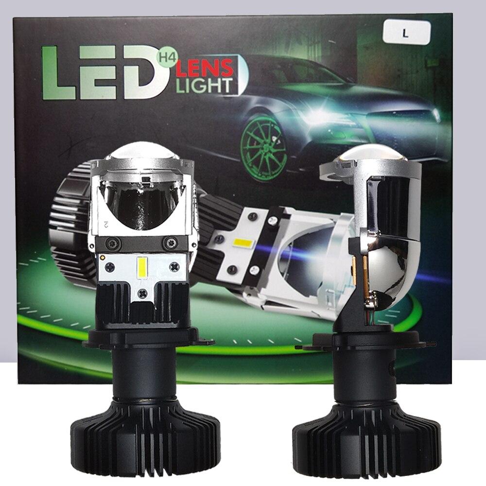 Buy 2PCS H4 Hi/Lo Beam LED Mini Projector Lens Car Styling Headlight ...