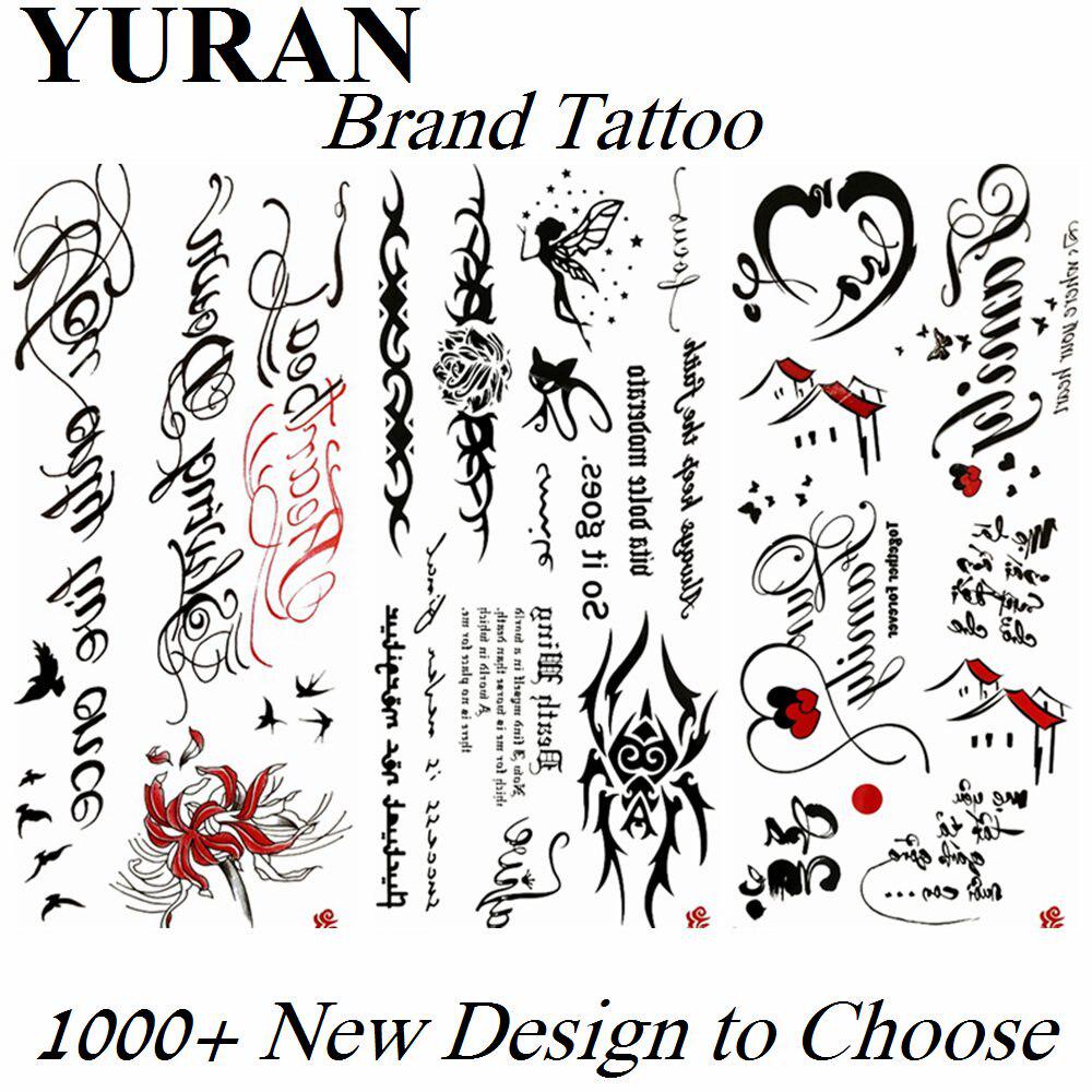 Word Fake Tattoos