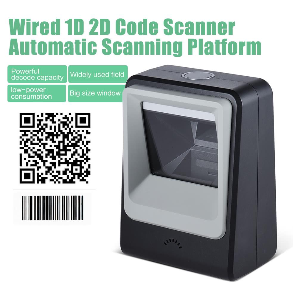 Wired Automatic Desktop 1d Barcode 2d Qr Code Image TEEMI Handsfree 1D