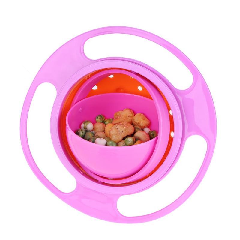 Buy Creative Gyroscope Baby Bowl Non Spill Feeding Toddler Gyro Cereal ...