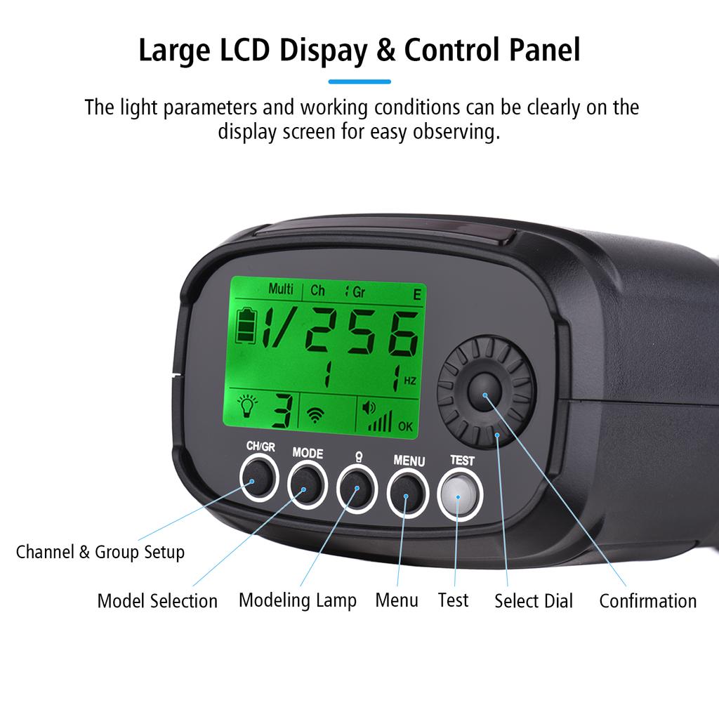 Buy VISICO V2 Portable ITTL Studio Portrait Flash Light Photography ...