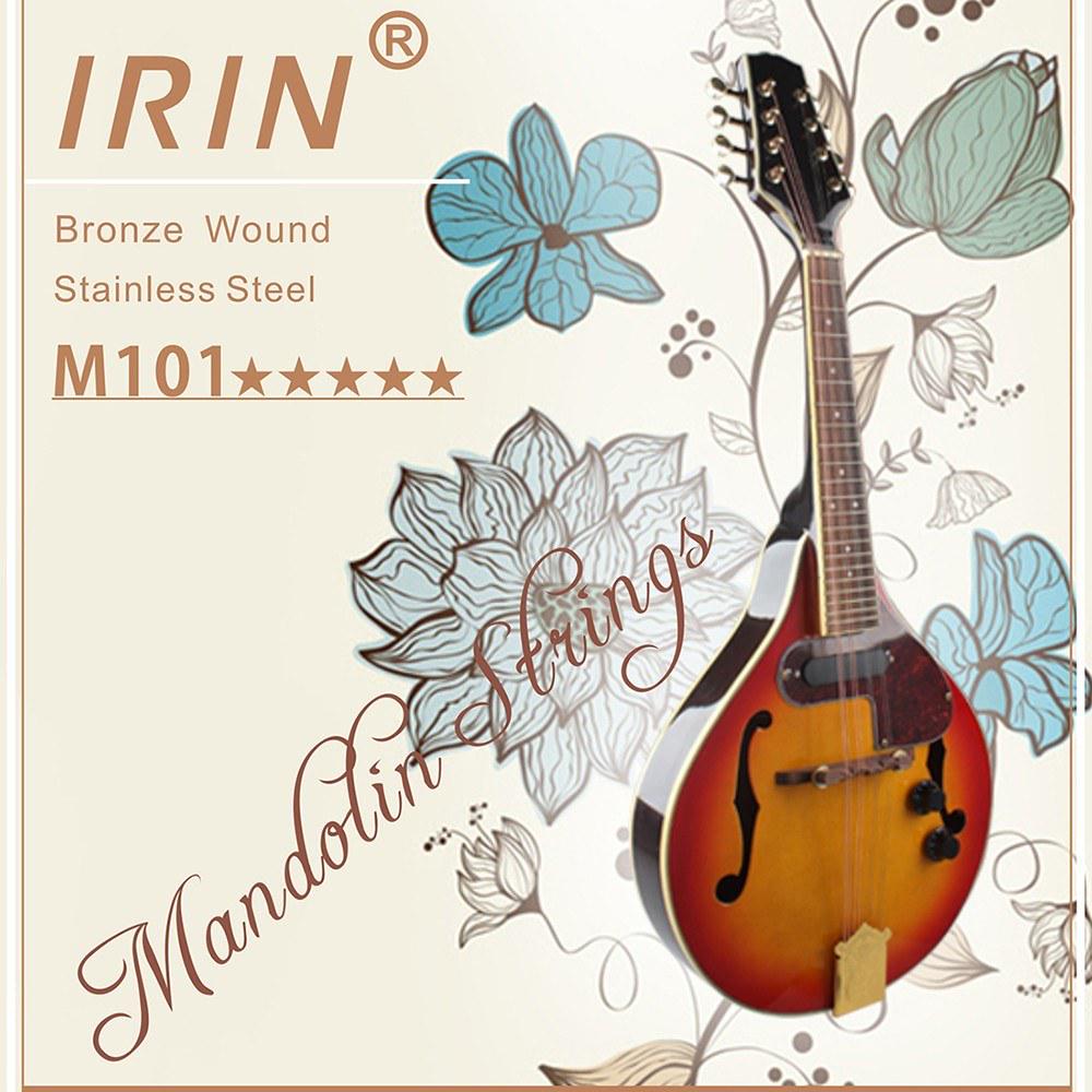 HBKS IRIN M101 Full Set Mandolin Strings Bronze Wound Stainless Steel ...