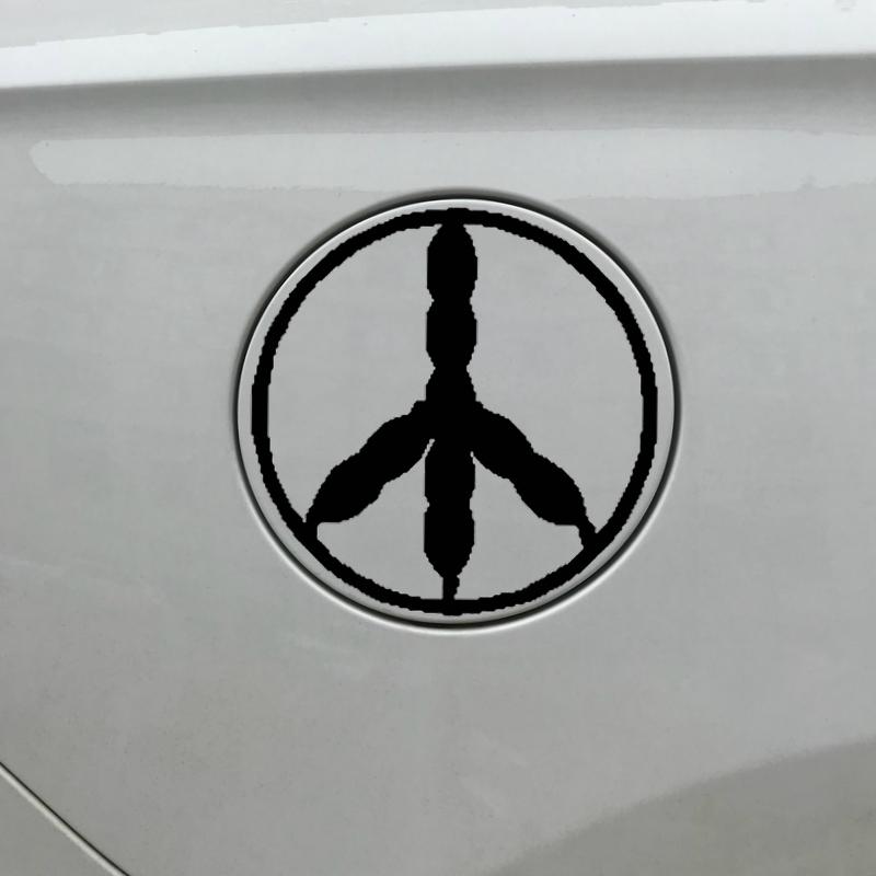 Buy American Chicken Foot Peace Symbol Vinyl Decal Car Stickers Black ...