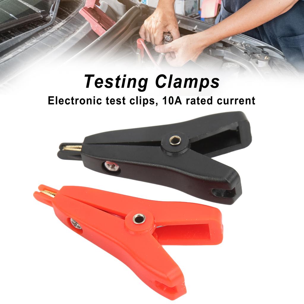 Buy 10 Sets 10A ABS Insulated Test Clip Electrical Terminal Clamp Brass ...