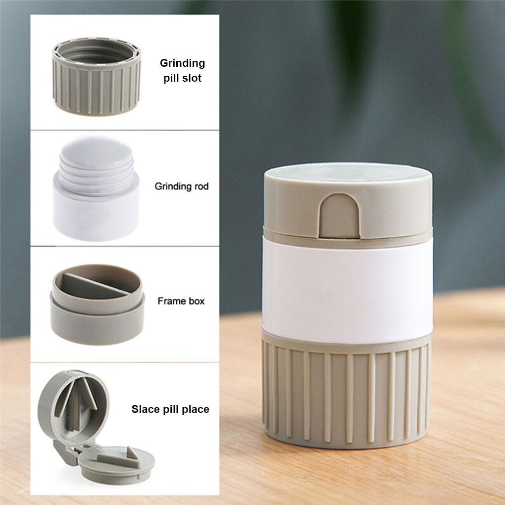4-in-1 Manual 4-layers V-shaped Powder Tablets Grinder Splitter Pill ...