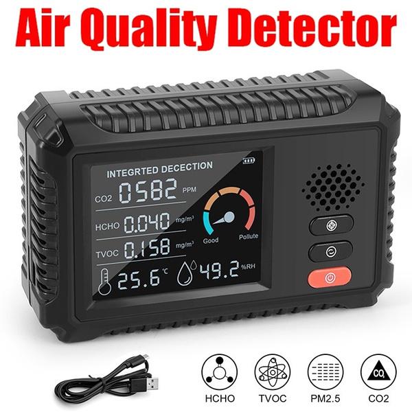 Satın alın 5-In-1 Air Quality Detector Indoor Multi-Function LCD ...