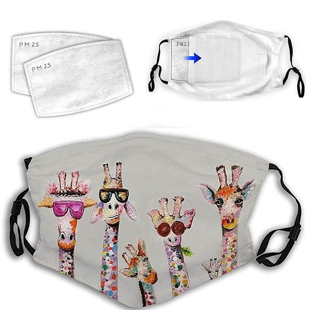 Women Outdoor Face Washable Breathable Reusable 1PC Mask With 2PC ...