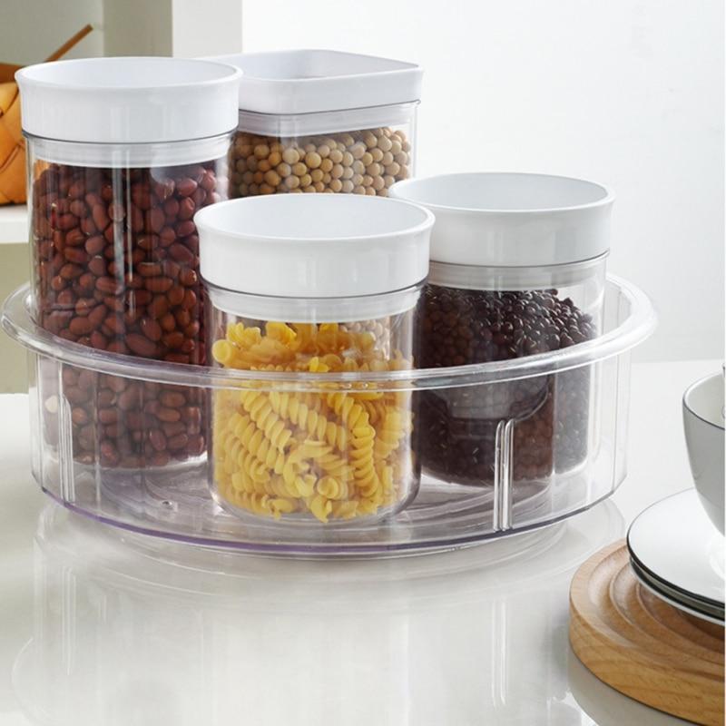 Kitchen Multifunctional Rotating Cabinet Condiment Storage Rack/desktop ...