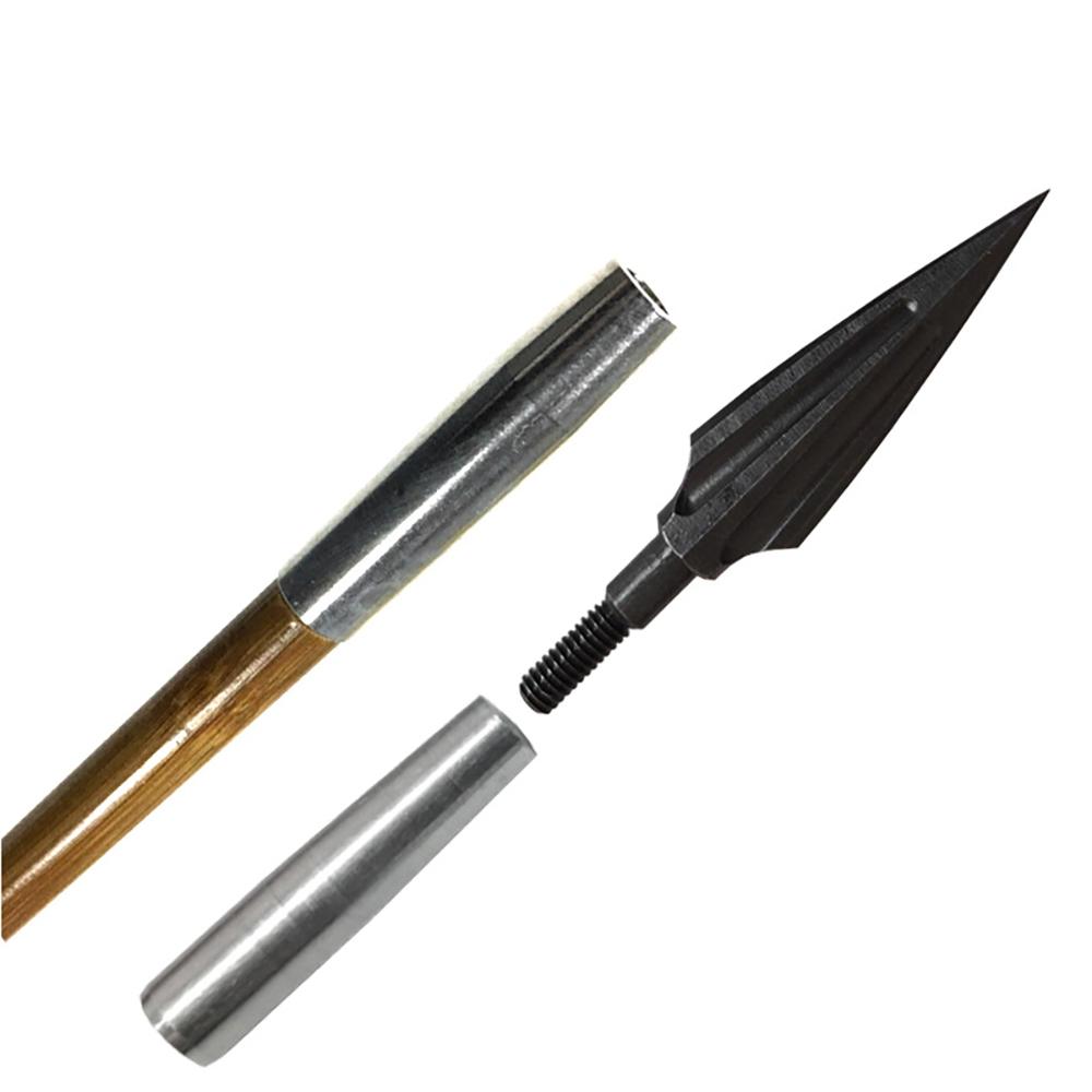 Buy 6 Pcs Metal Archery Arrowheads 125 Grain Broad Head Tips Arrows for ...