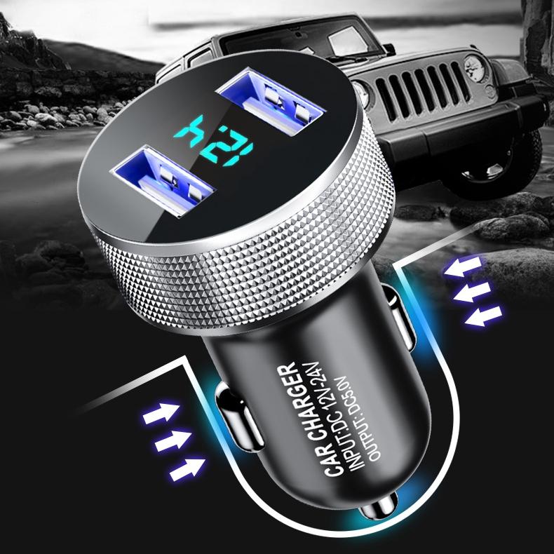 Buy 12V/24V/4.8A car charger mobile phone fast charge car conversion ...