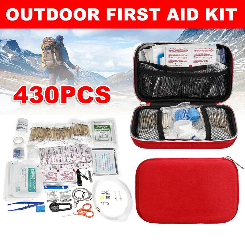 Buy 430Pcs First Aid Outdoor Emergency Sos Survival Kit Gear Travel ...