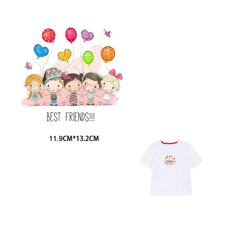 Best Friends Patches T-shirt Press Sticker A-level Washable Iron on ...