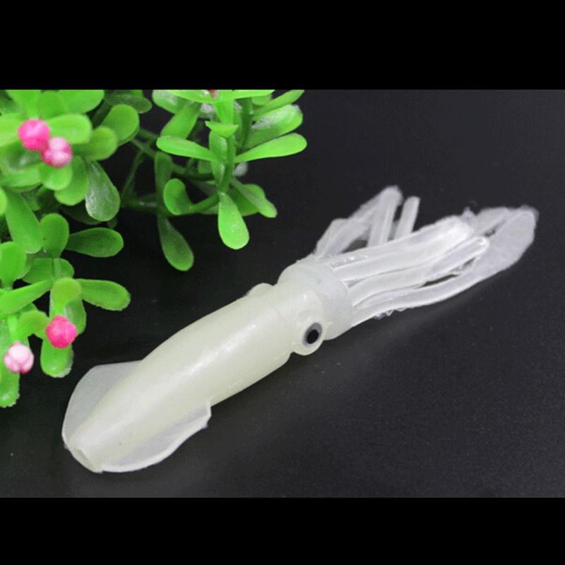 Buy Transparent Luminous Soft Squid Lure Baits 10.5Cm/8G Bass Trolling ...