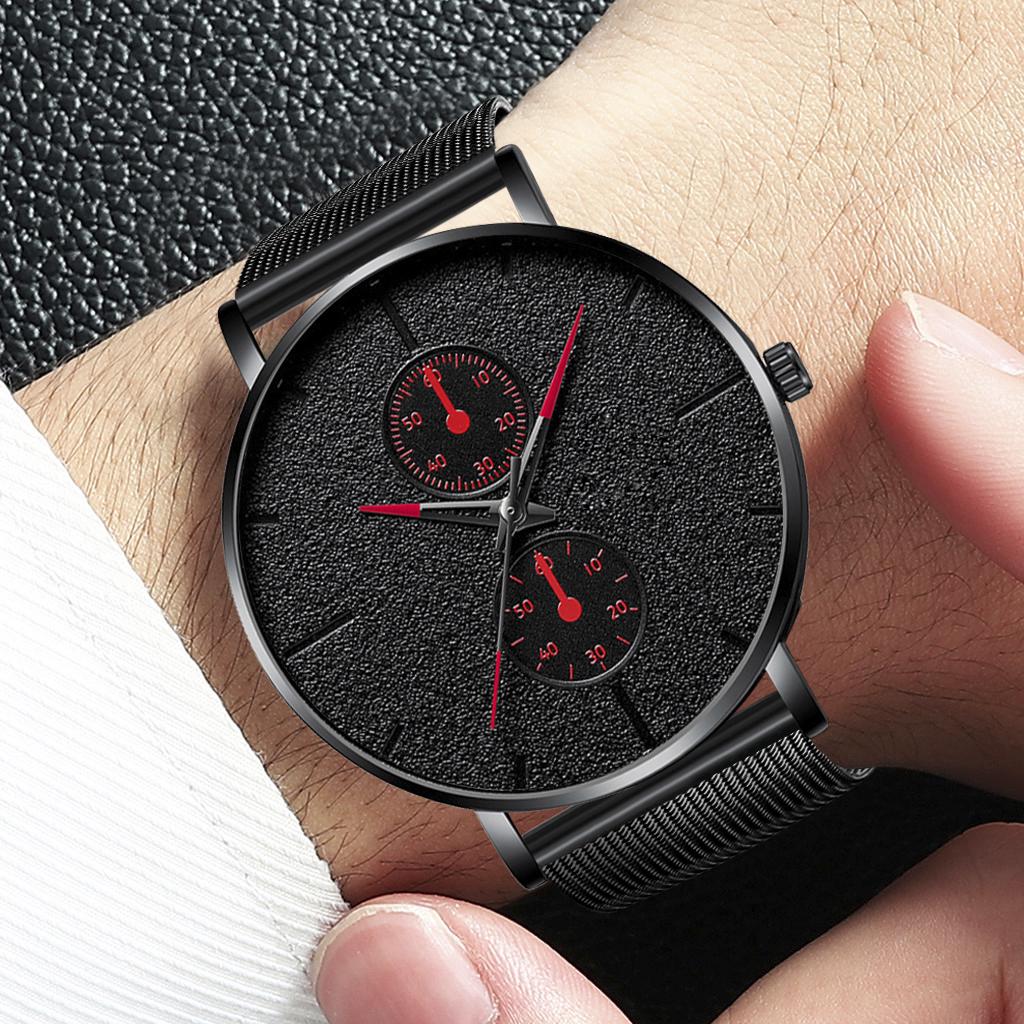 Buy Mens Luxury Mesh Strap Analog Quartz Watch Sport Waterproof ...